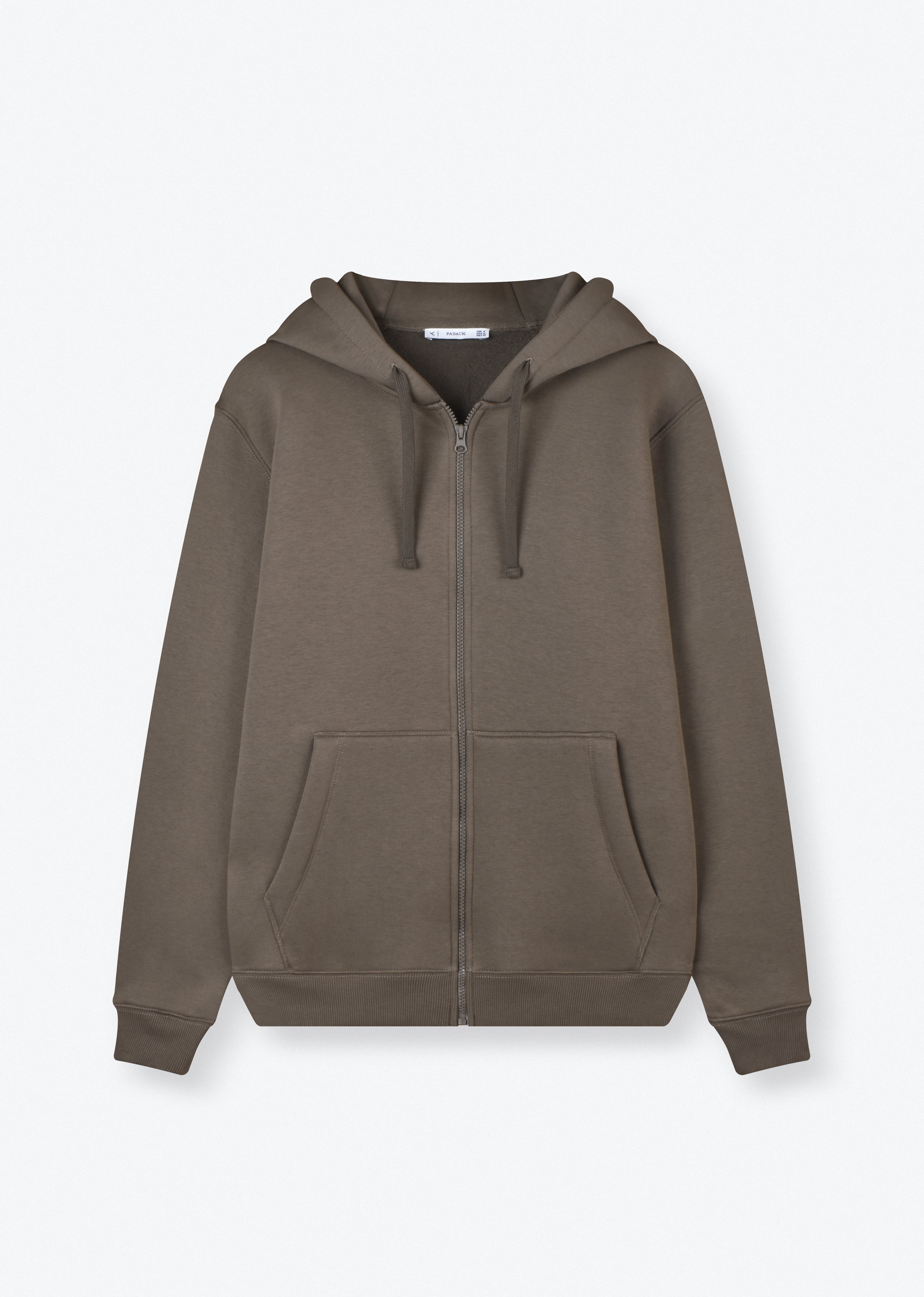 BASIC ZIP-UP HOODIE – PADAUK